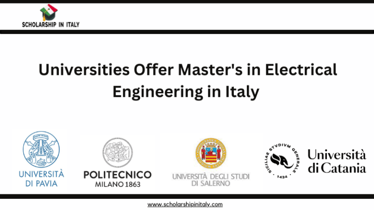 4 Master's in Electrical Engineering in Italy | Fully Funded