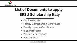 ERSU Scholarship Italy 2023-2024 - Study Free in Italy